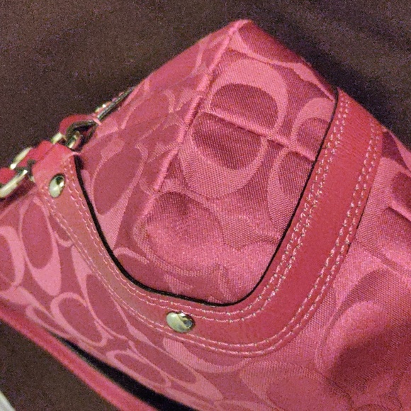 Coach | Bags | Vintage Coach 4443 Carly Magenta Signature Small Demi ...